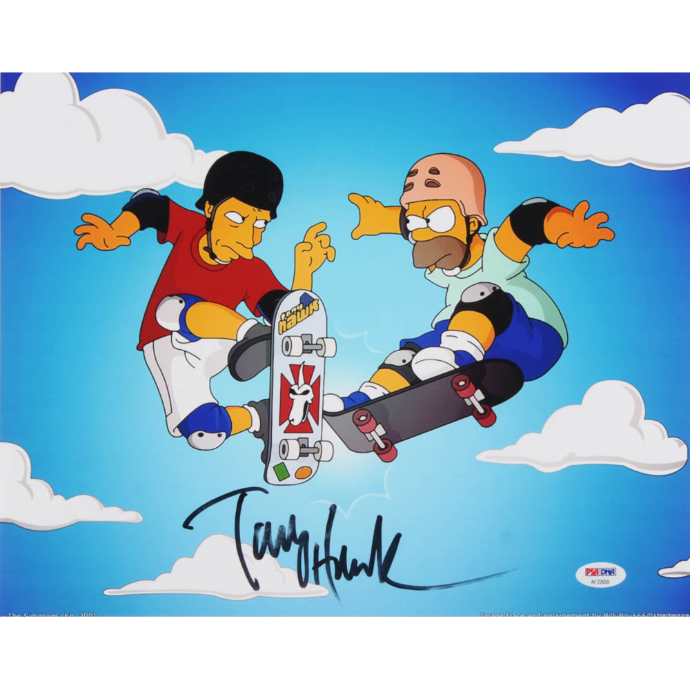 Tony Hawk Signed "The Simpsons" 11x14 Photo (PSA COA) | Pristine Auction