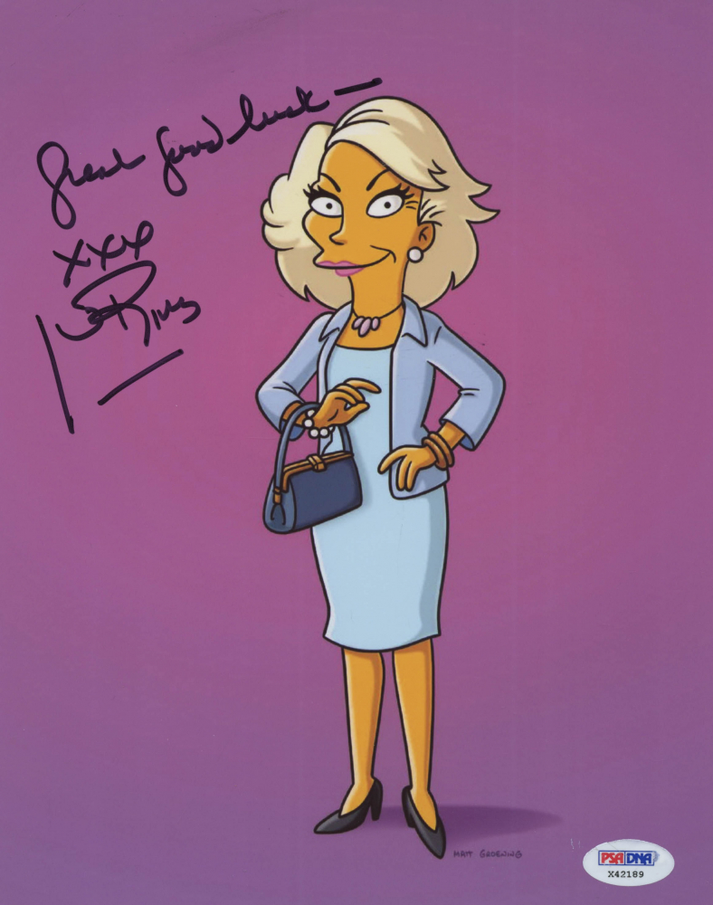 Joan Rivers Signed "The Simpsons" 8x10 Photo Inscribed "Great Good Luck ...