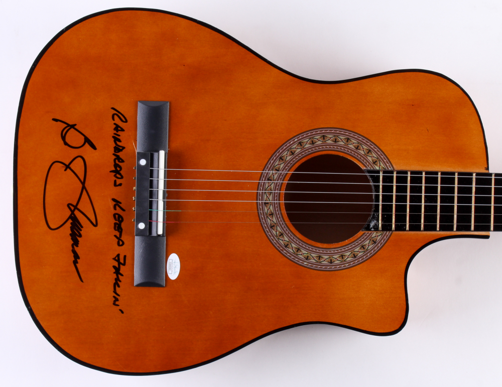 B. J. Thomas Signed Full-Size Acoustic Guitar Inscribed "Raindrops Keep ...