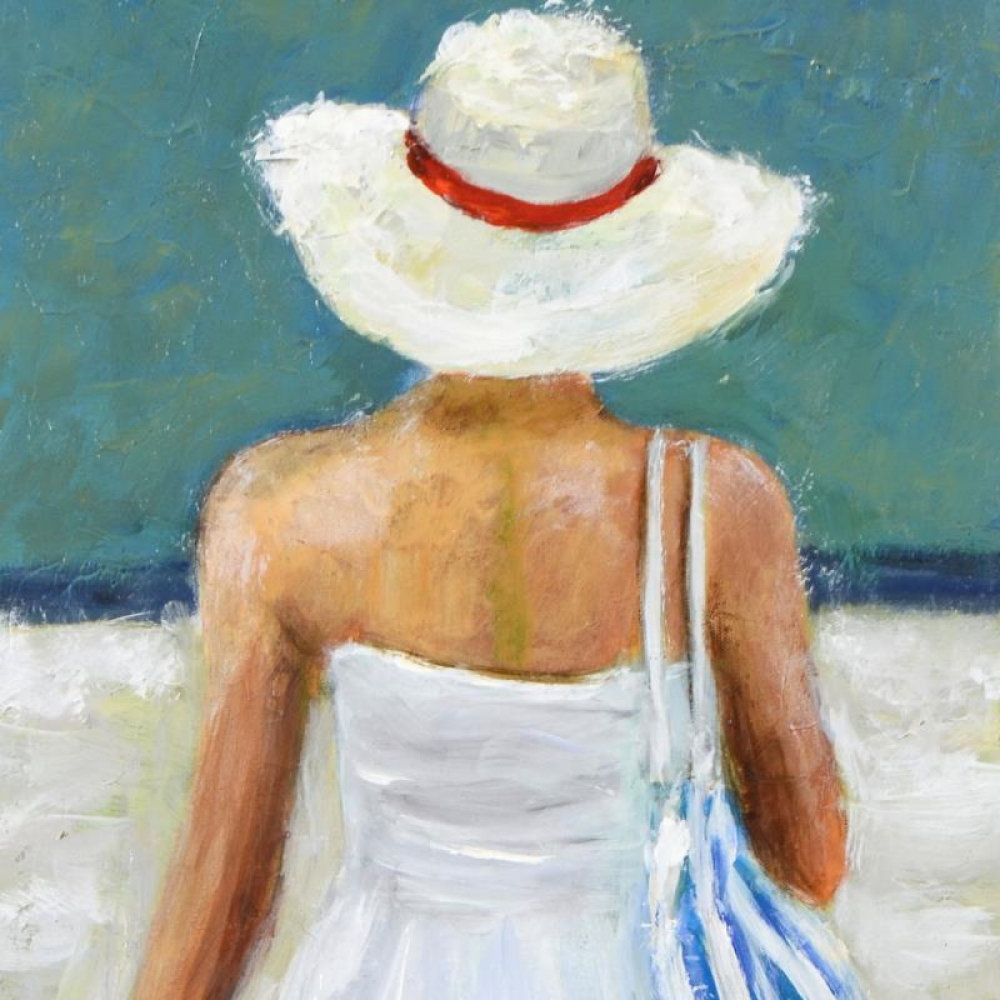 Michael Maselli Signed "Ocean Walk" 14x36 Original Acrylic Painting on ...