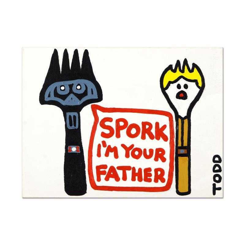 Todd Goldman Signed "Spork, I'm Your Father" 24x18 Original Acrylic ...
