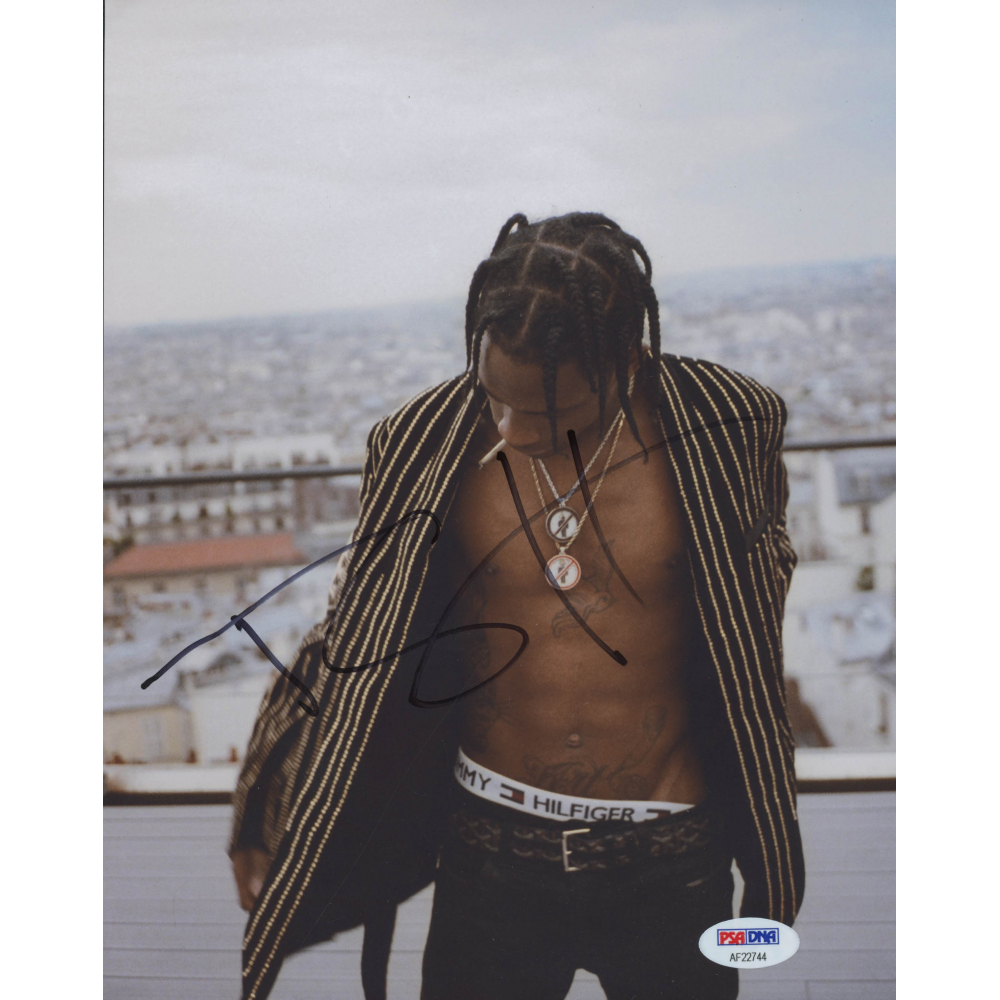 Travis Scott Signed 8x10 Photo (PSA COA) | Pristine Auction