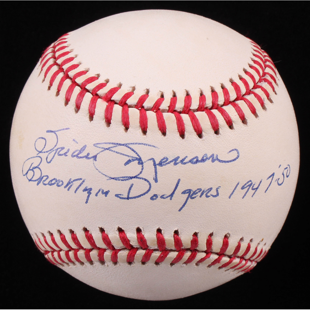 Spider Jorgensen Signed ONL Baseball Inscribed "Brooklyn Dodgers 1947 ...