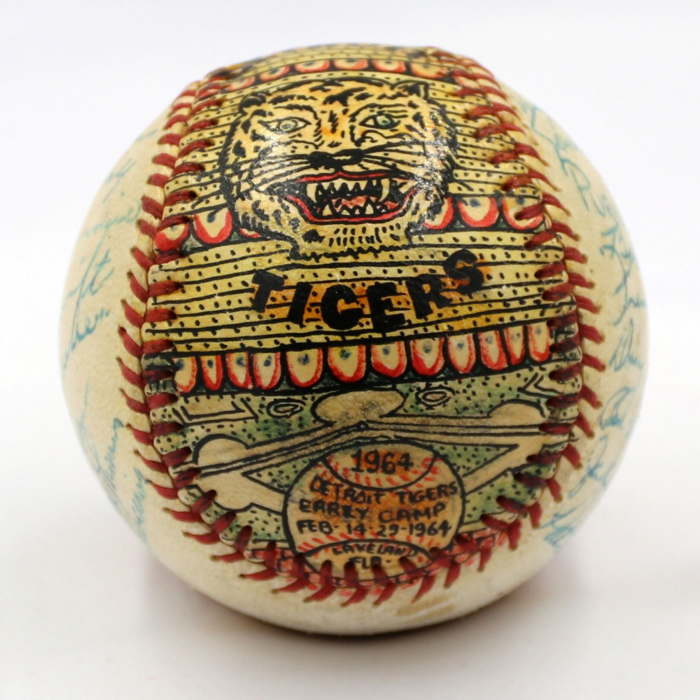 George Sosnak Hand-Painted 1964 Detroit Tigers Baseball Team-Signed by ...