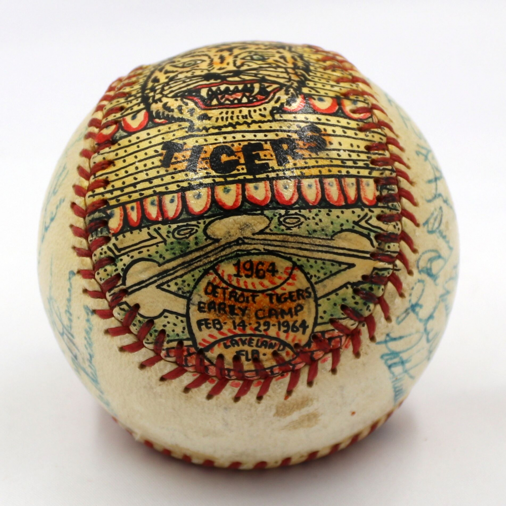 George Sosnak Hand-Painted 1964 Detroit Tigers Baseball Team-Signed by ...
