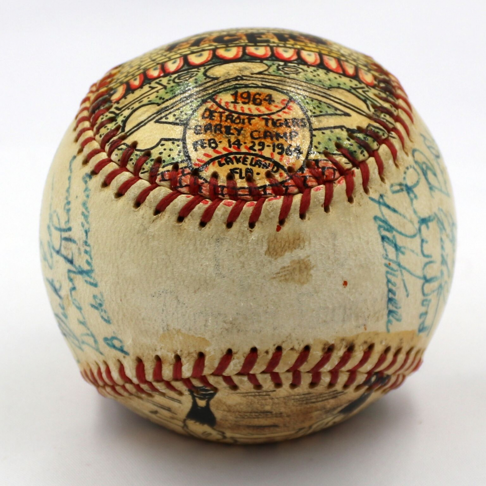 George Sosnak Hand-Painted 1964 Detroit Tigers Baseball Team-Signed by ...