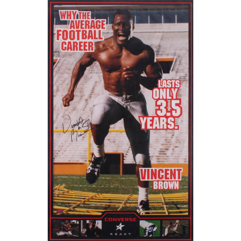 Vincent Brown Signed New England Patriots 20x32.5 Poster (Your Sports ...