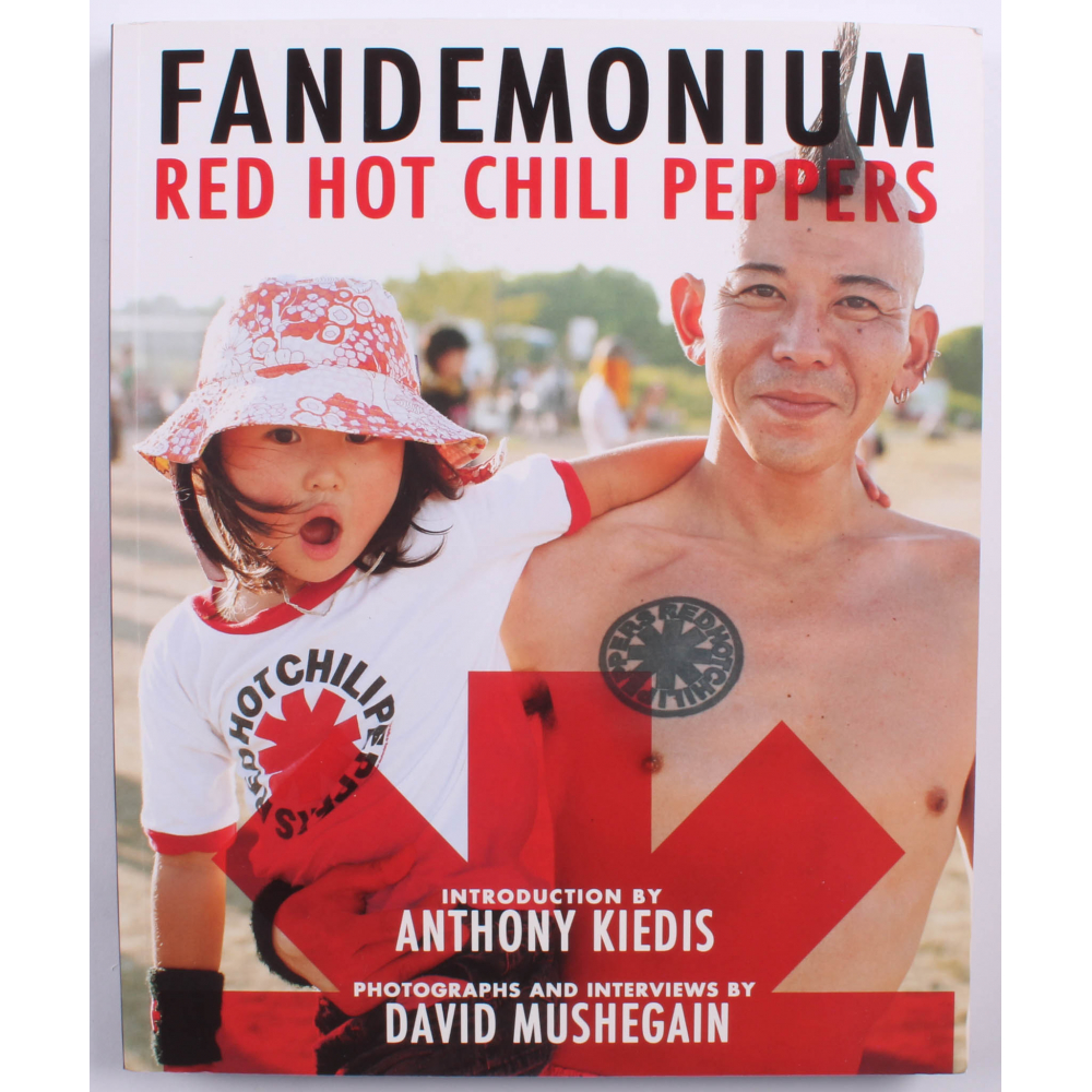 Red Hot Chili Peppers "Fandemonium" Paperback Book Band-Signed by (4) with Anthony Kiedis, Flea ...