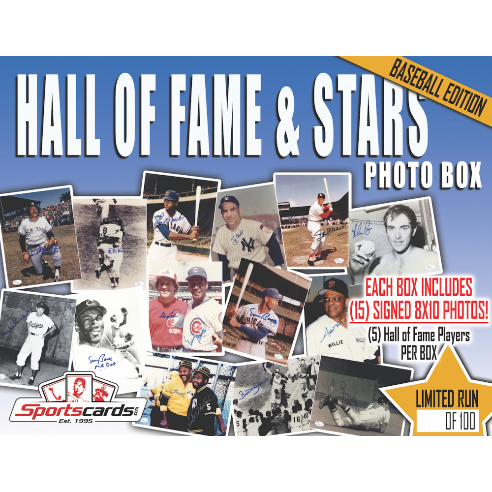 “HALL OF FAME & STARS” Baseball Mystery Signed Photo Box **15 Per Box ...