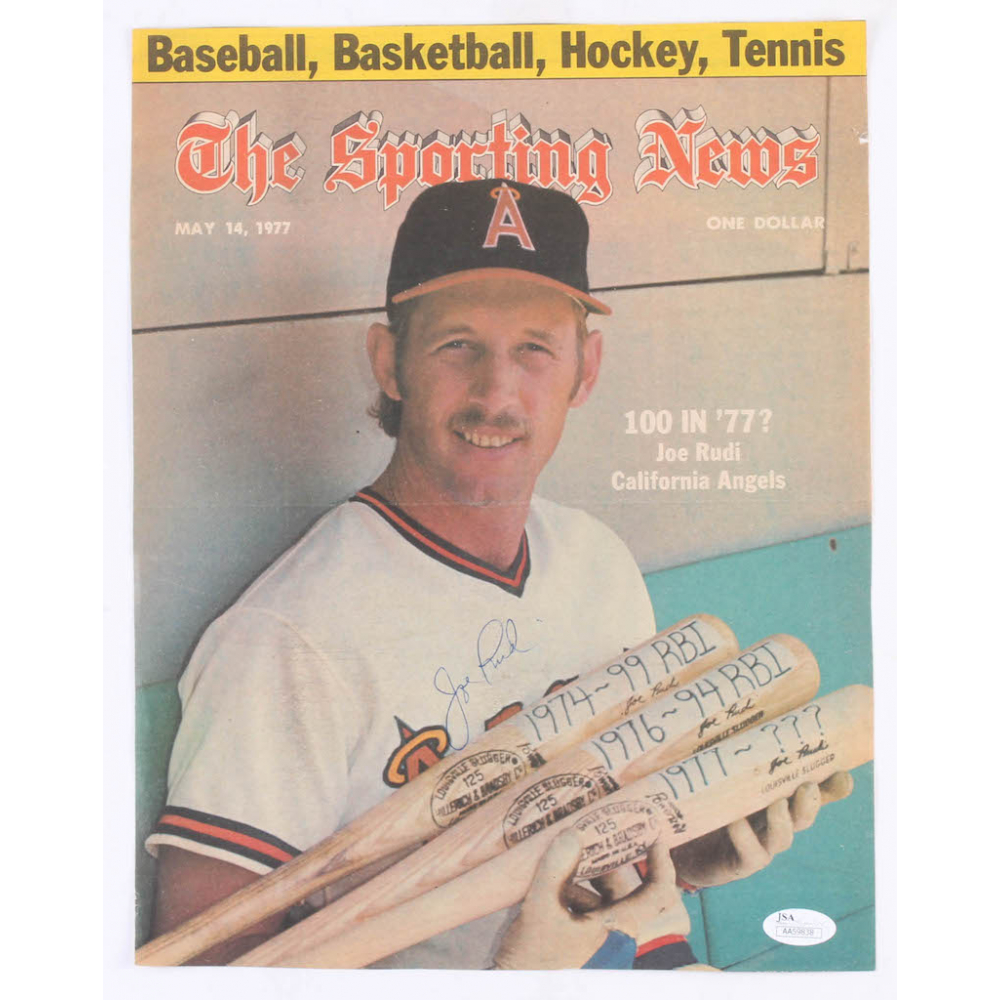 Joe Rudi Signed California Angels 10x13 Magazine Cover Page (JSA COA ...