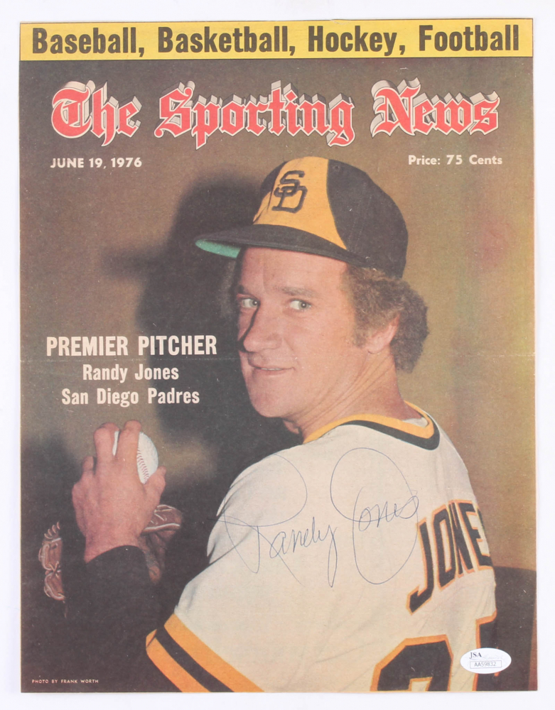 Randy Jones Signed Padres 10x13 Magazine Cover Page (JSA COA ...