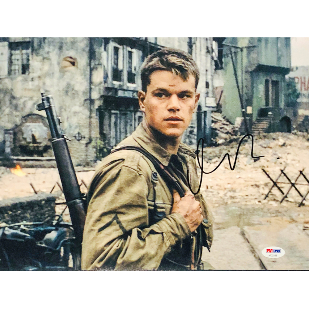 Matt Damon Signed "Saving Private Ryan" 11x14 Photo (PSA COA ...