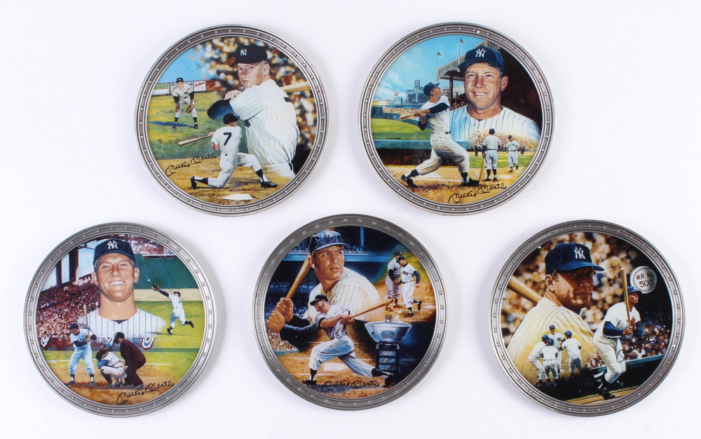 Lot of (5) Mickey Mantle LE New York Yankees 1996 Bradford Exchange ...