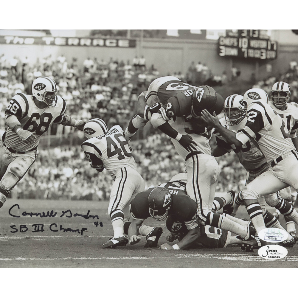 Cornell Gordon Signed 8x10 New York Jets Photo Inscribed "SB III Champ ...