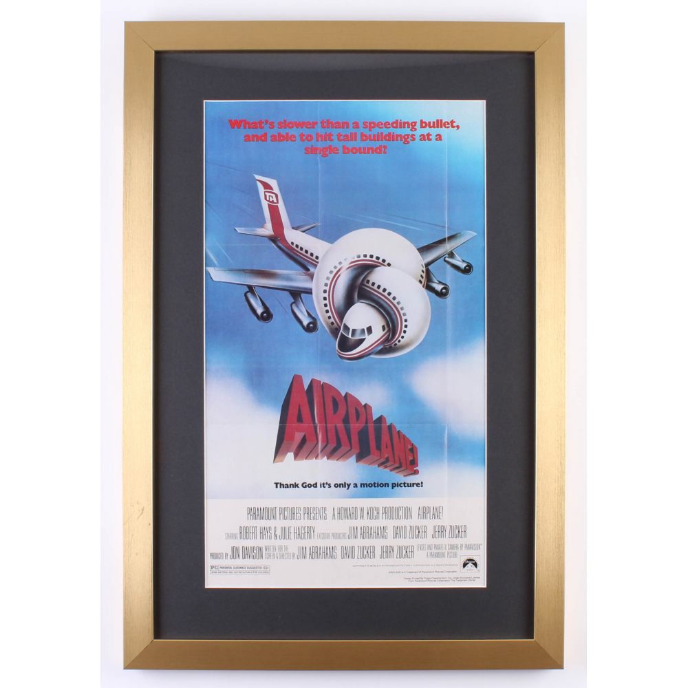 "Airplane!" 17x25 Custom Framed Movie Poster Display | Pristine Auction