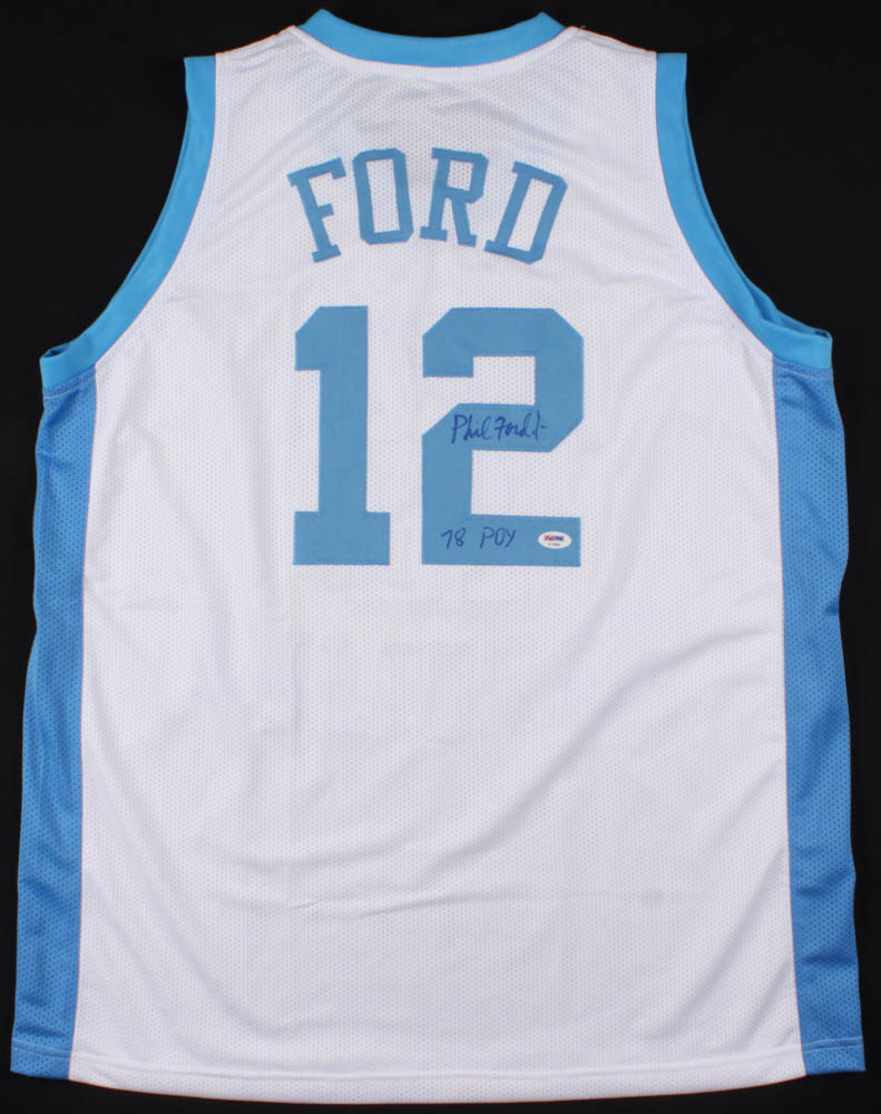 Phil Ford Signed North Carolina Tar Heels Jersey Inscribed "78 POY ...