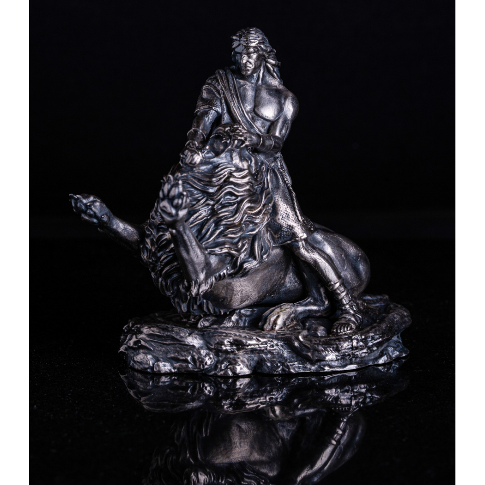 20 oz Antique Finish Silversmith Judges Series Samson and the Lion ...