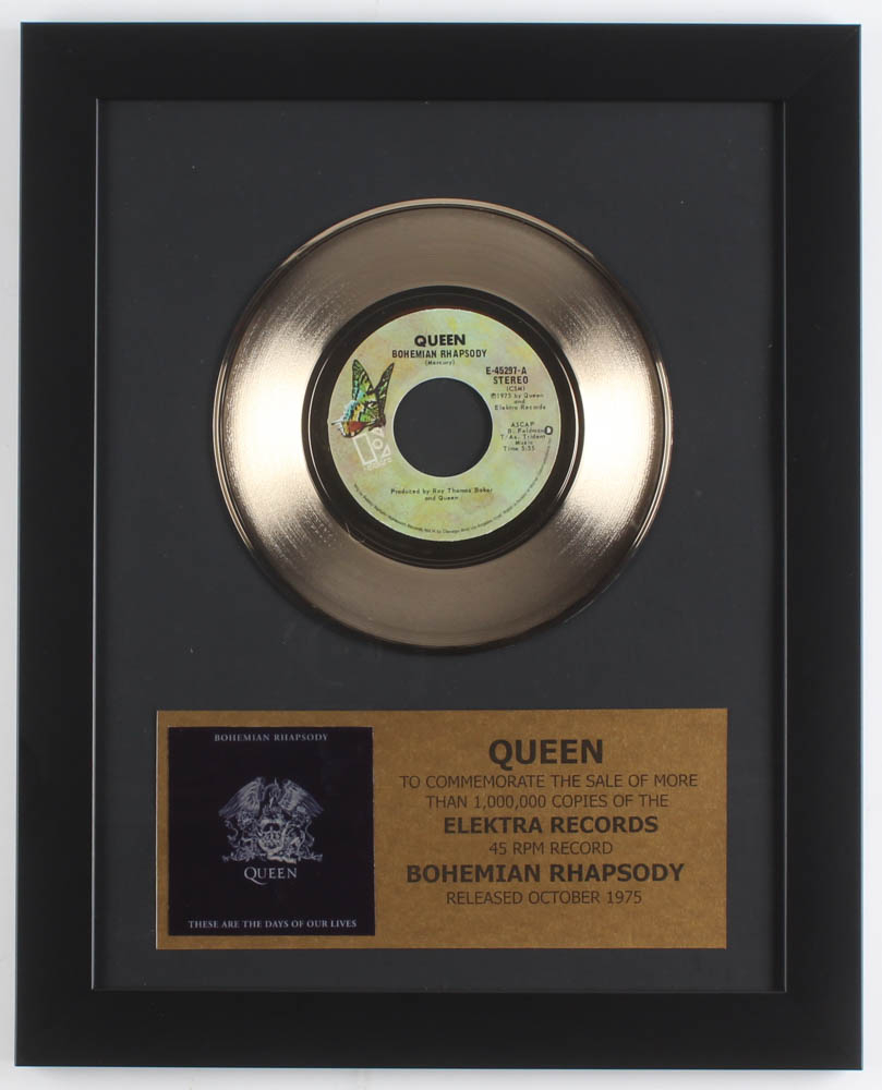 Queen Custom Framed 13x16 Gold Plated "Bohemian Rhapsody" Record Album ...