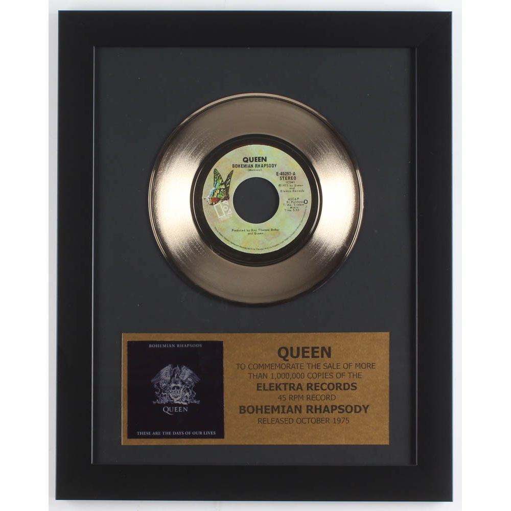 Queen Custom Framed 13x16 Gold Plated "Bohemian Rhapsody" Record Album ...