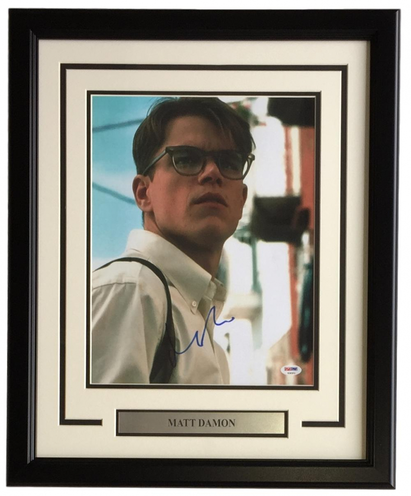 Matt Damon Signed "The Talented Mr. Ripley" 16x20 Custom Framed Photo ...