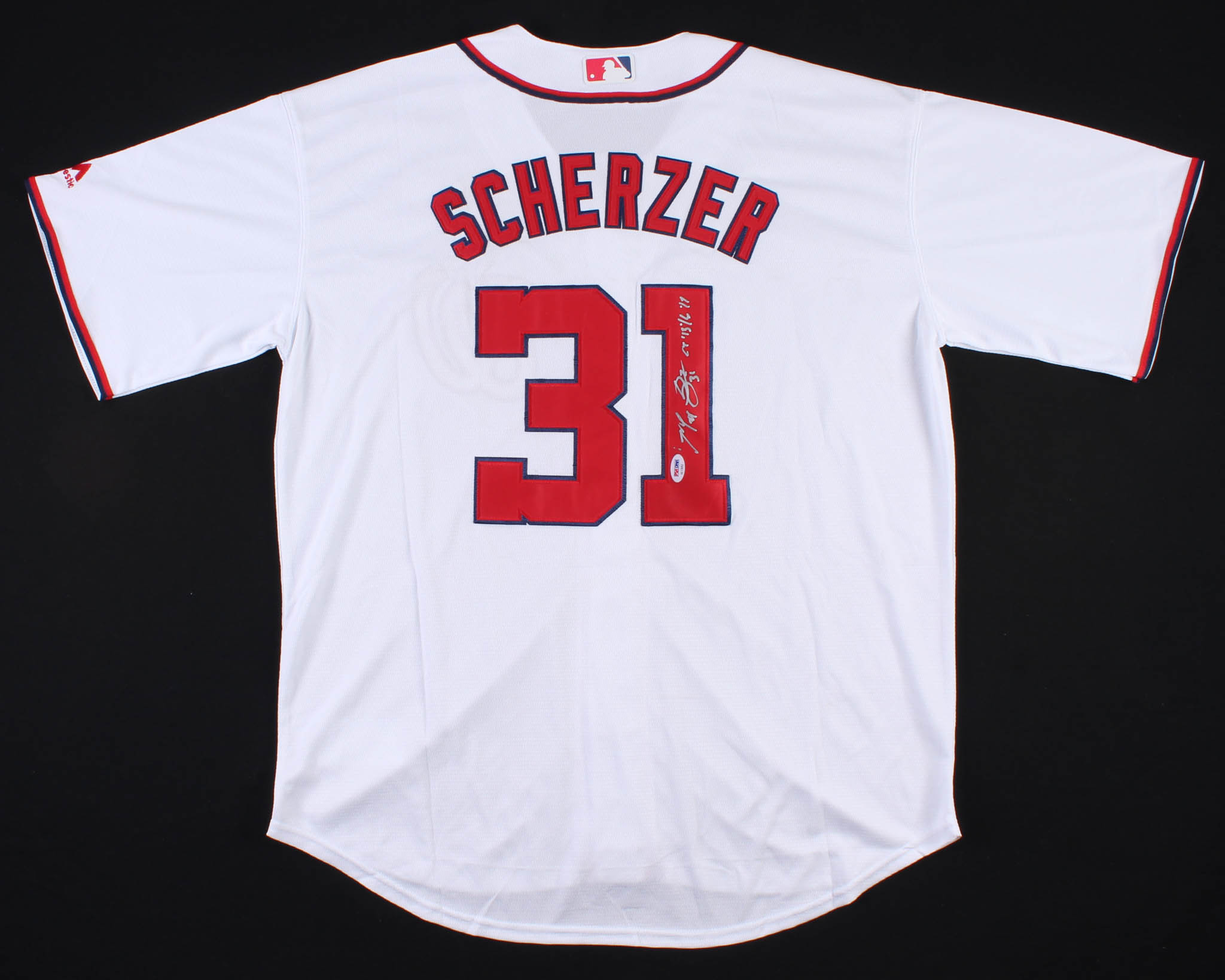 Max Scherzer Signed Washington Nationals Jersey Inscribed "CY '13 '16 ...