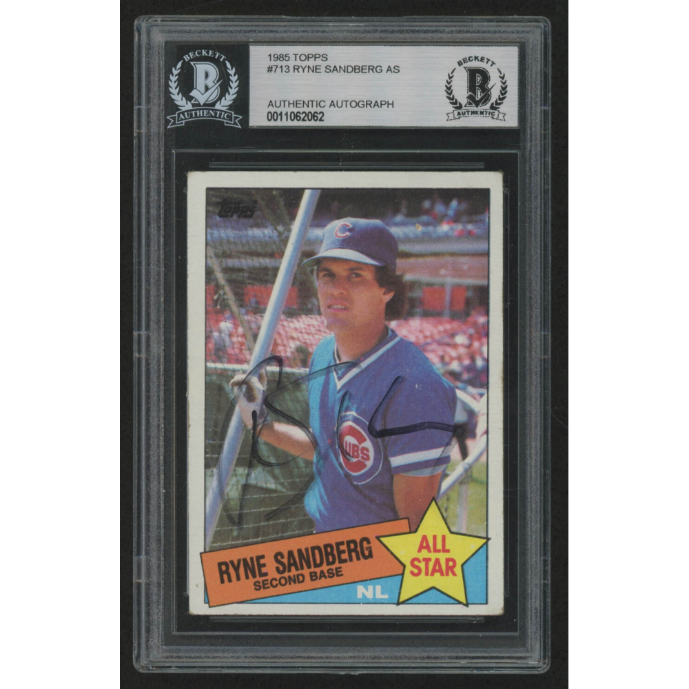 Ryne Sandberg Signed 1985 Topps #713 (BGS Encapsulated) | Pristine Auction