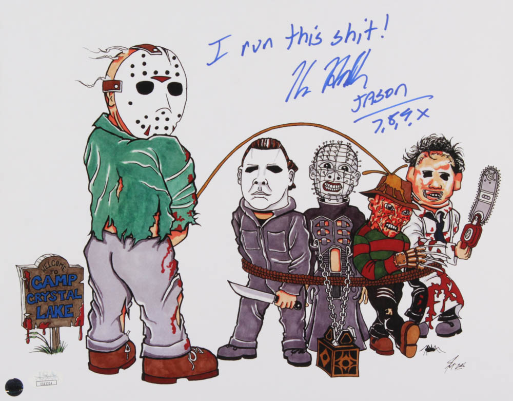 Kane Hodder Signed "Friday the 13th" 11x14 Photo Inscribed "Jason 7, 8 ...