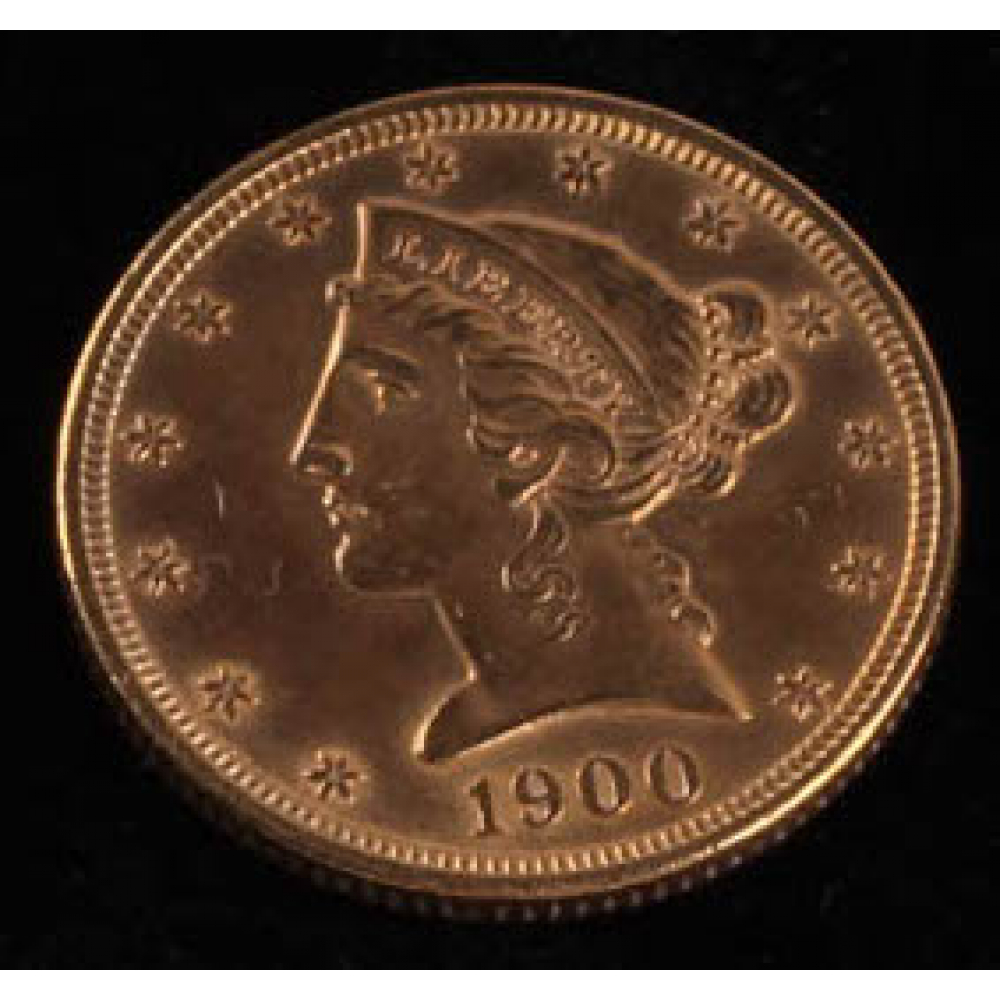 1900 $5 Five Dollars Liberty Head Half Eagle Gold Coin | Pristine Auction