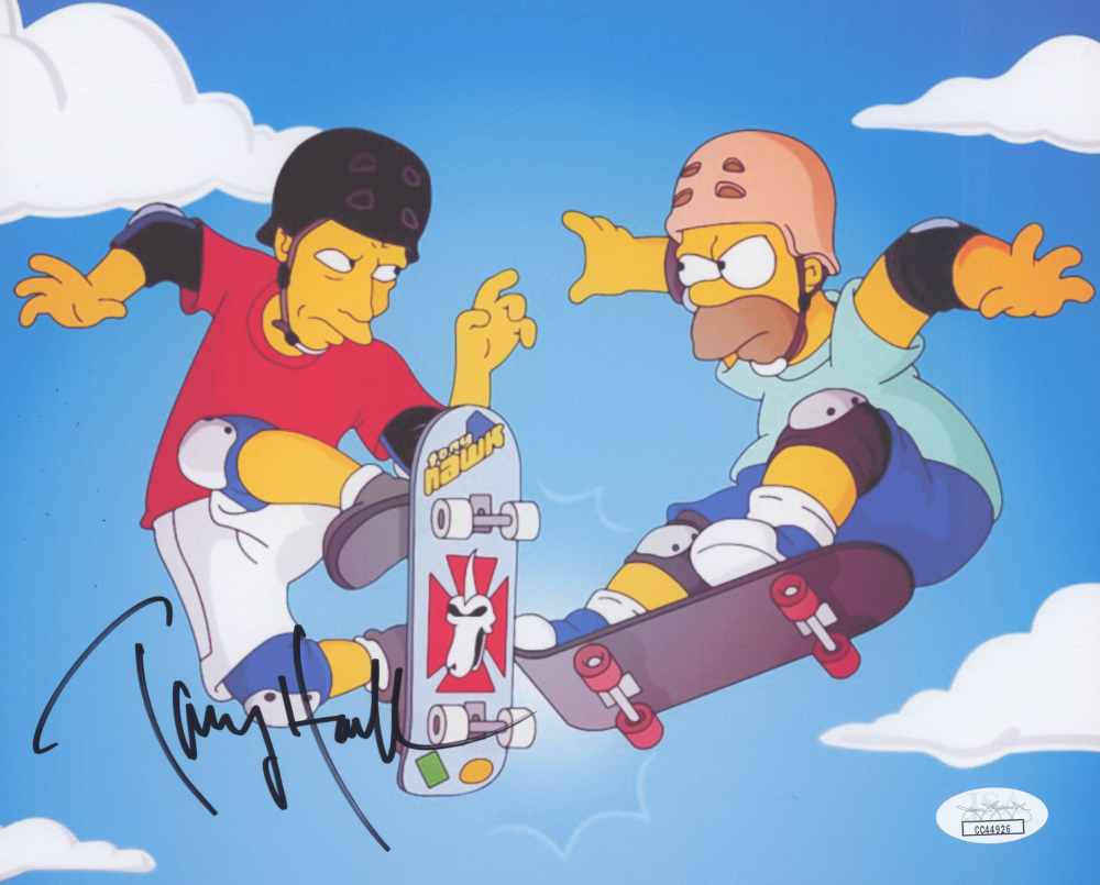 Tony Hawk Signed "The Simpsons" 8x10 Photo (JSA COA) | Pristine Auction