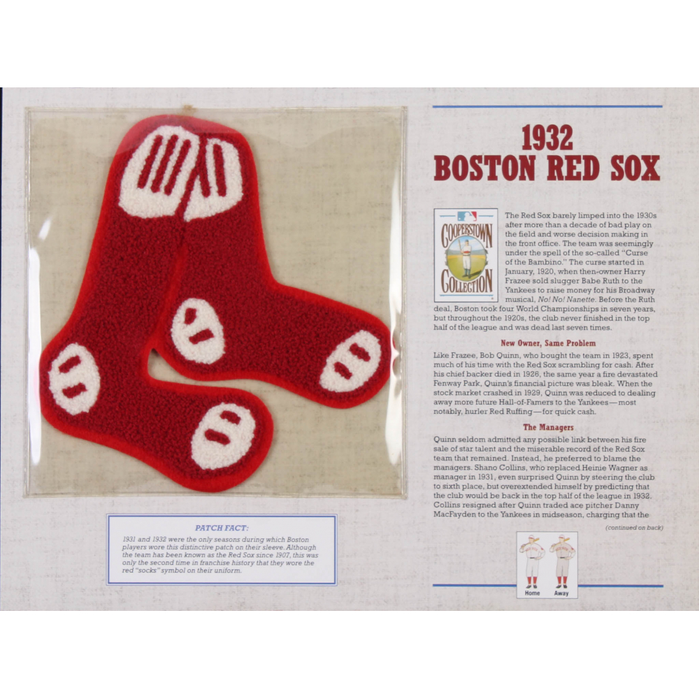 Official Cooperstown Collection 1932 Boston Red Sox Patch Card with ...