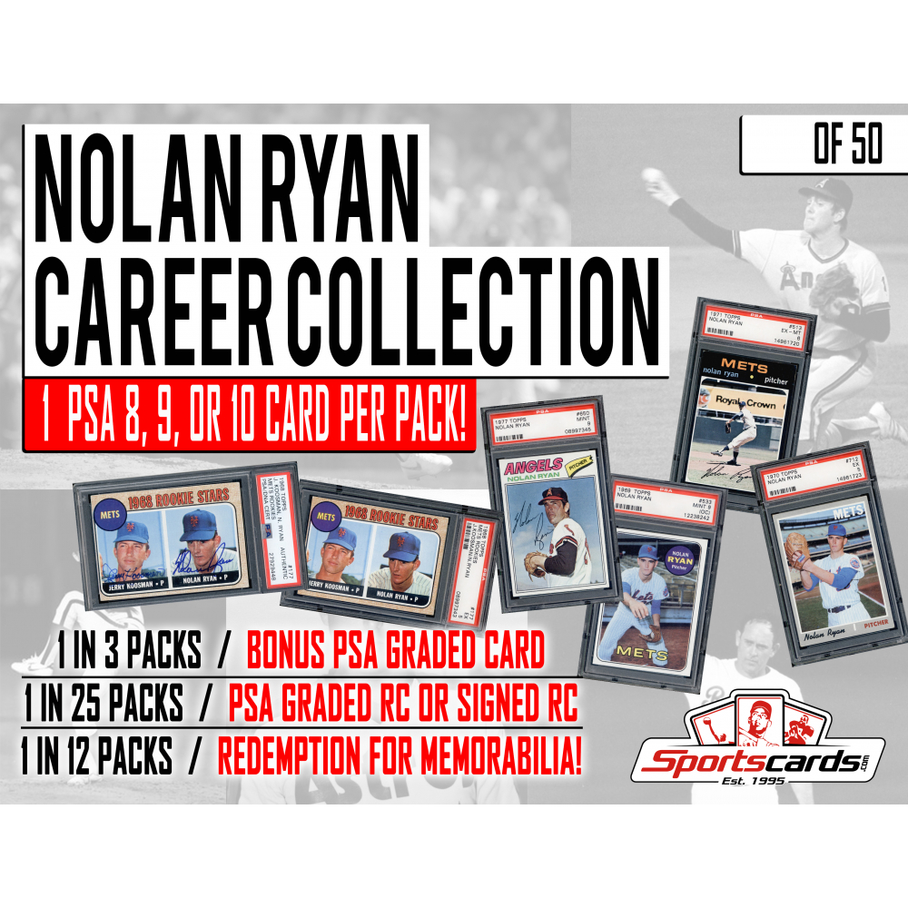 “Nolan Ryan Career Collection” PSA Graded Card & Autograph Mystery Pack ...
