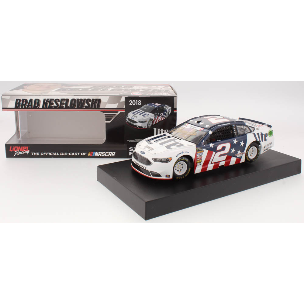 Brad Keselowski Signed 2018 NASCAR #2 Miller Lite - Patriotic - 1:24 ...
