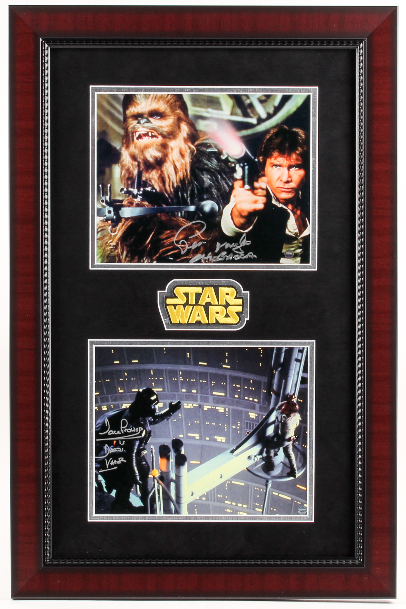 Peter Mayhew & Dave Prowse Signed "Star Wars" 17.25x26.25 Custom Framed ...