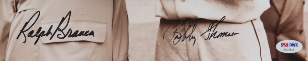 Bobby Thompson & Ralph Branca Signed 16x19 Custom Framed Photo Display ...