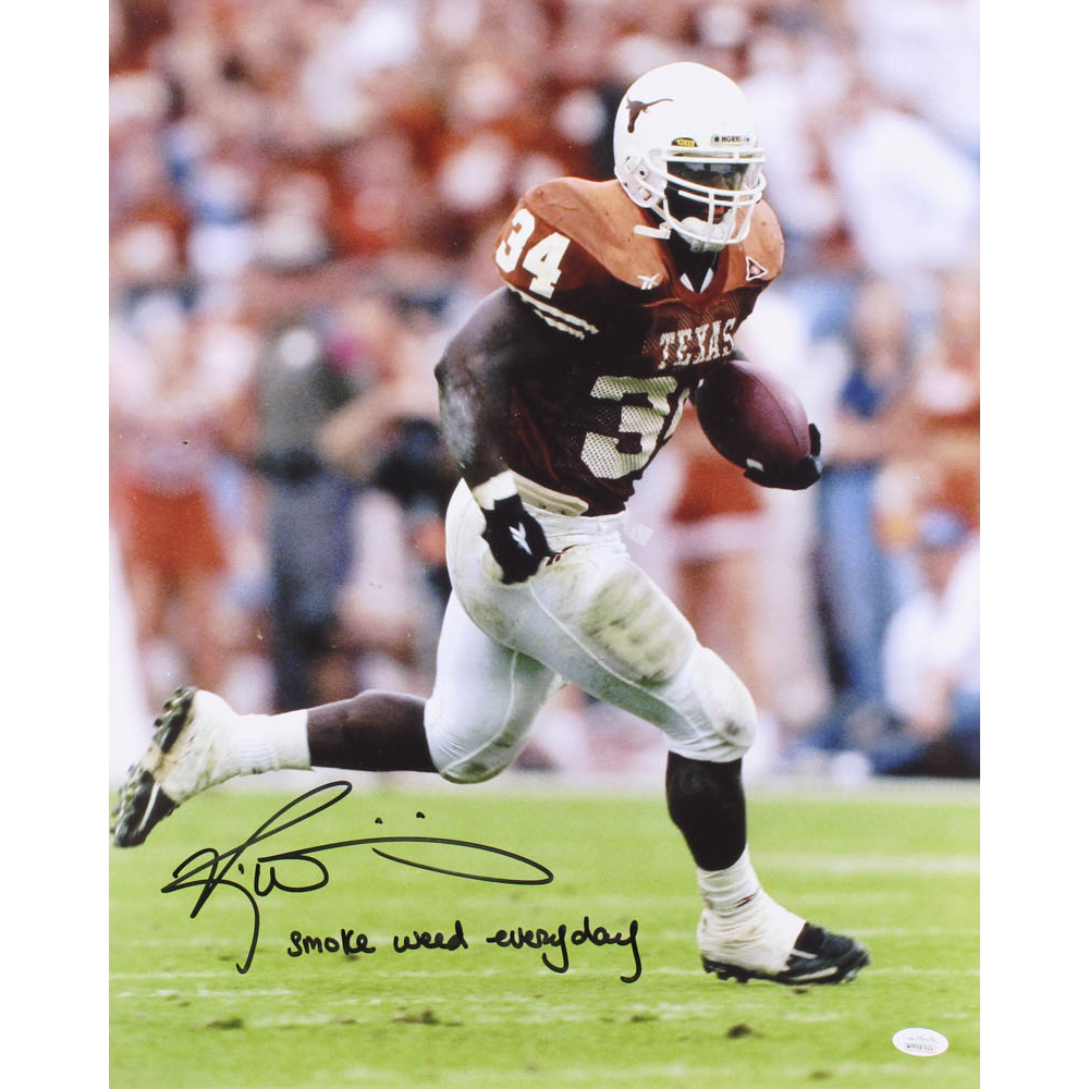 Ricky Williams Signed Texas Longhorns 16x20 Photo Inscribed "Smoke Weed ...