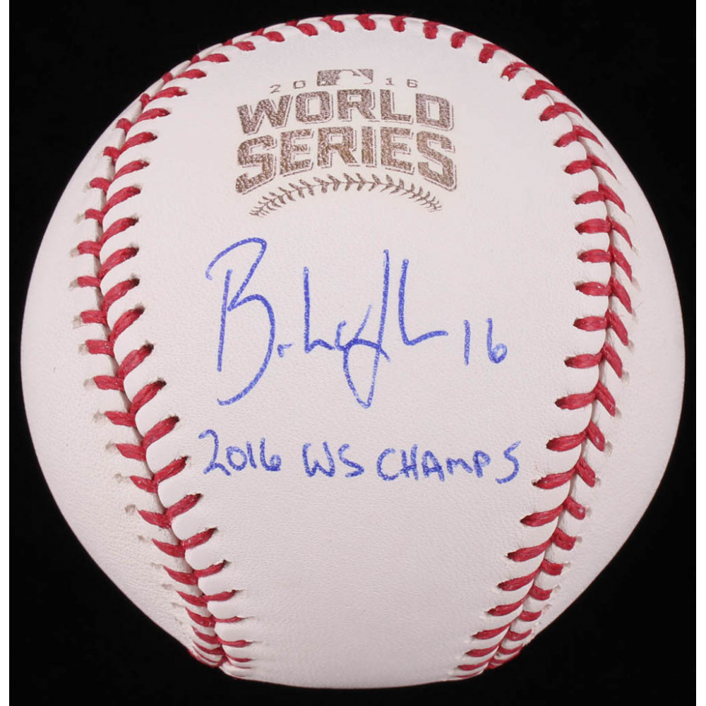 Brandon Hyde Signed 2016 World Series Logo Baseball Inscribed "2016 WS ...