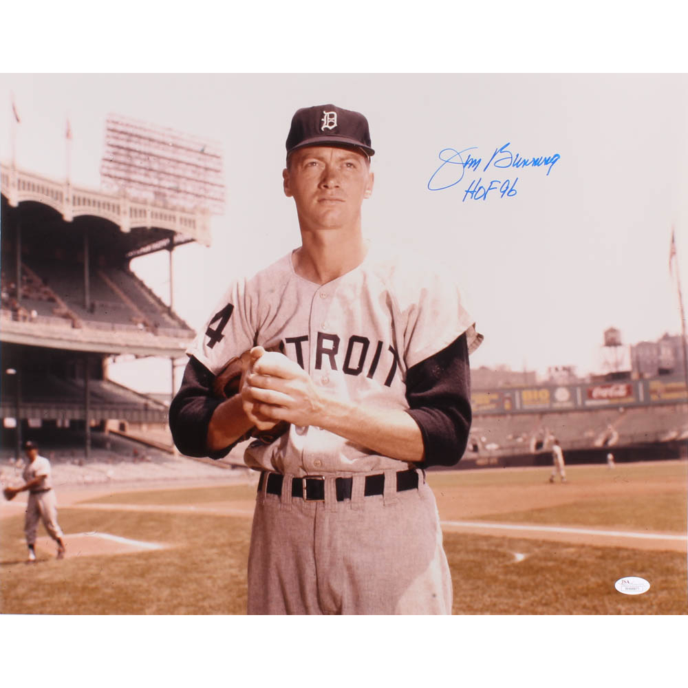 Jim Bunning Signed Detroit Tigers 16x20 Photo Inscribed "HOF 96" (JSA ...