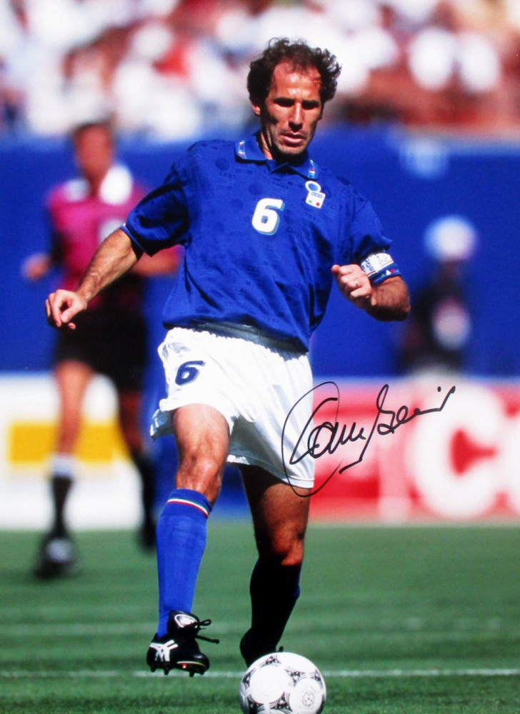 Franco Baresi Signed Italy 12x16 Photo (Icons COA) | Pristine Auction