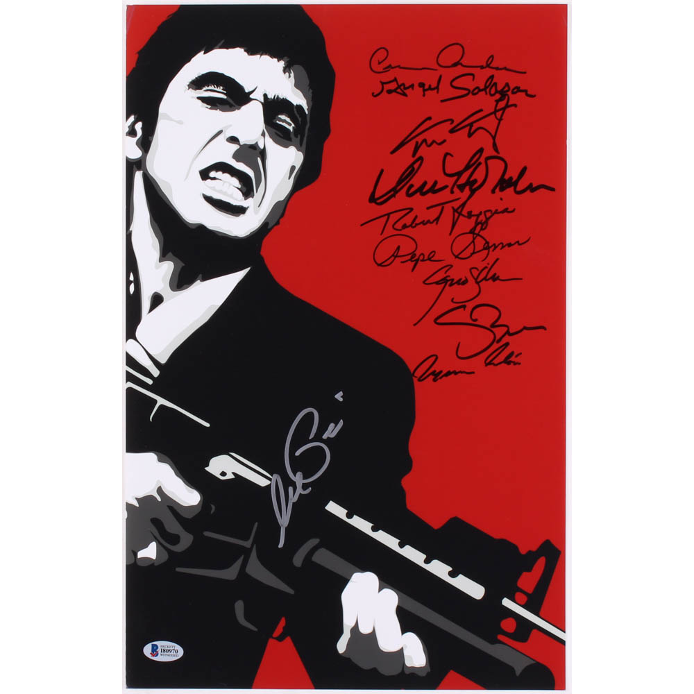 "Scarface" 11x17 Photo Signed by (10) with Al Pacino, Robert Loggia ...