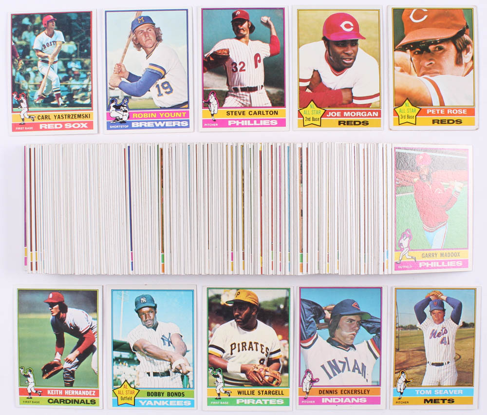 Lot of (175) 1976 Topps Baseball Cards with #98 Dennis Eckersley RC ...