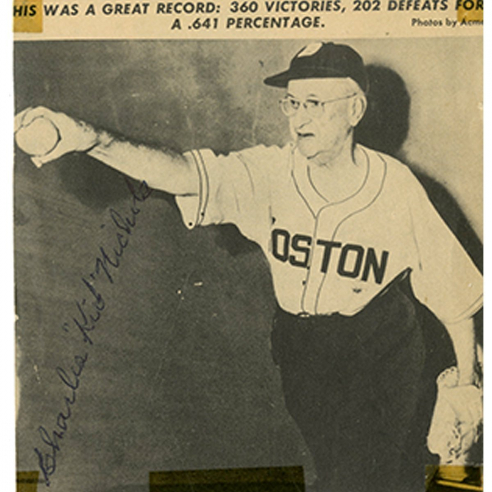 Charles "Kid" Nichols Signed 4x4.5 Newspaper Photo (JSA LOA) | Pristine ...