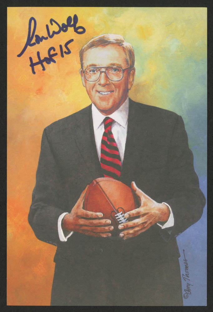 Ron Wolf Signed 2015 LE 4x6 Pro Football Hall of Fame Art Collection ...