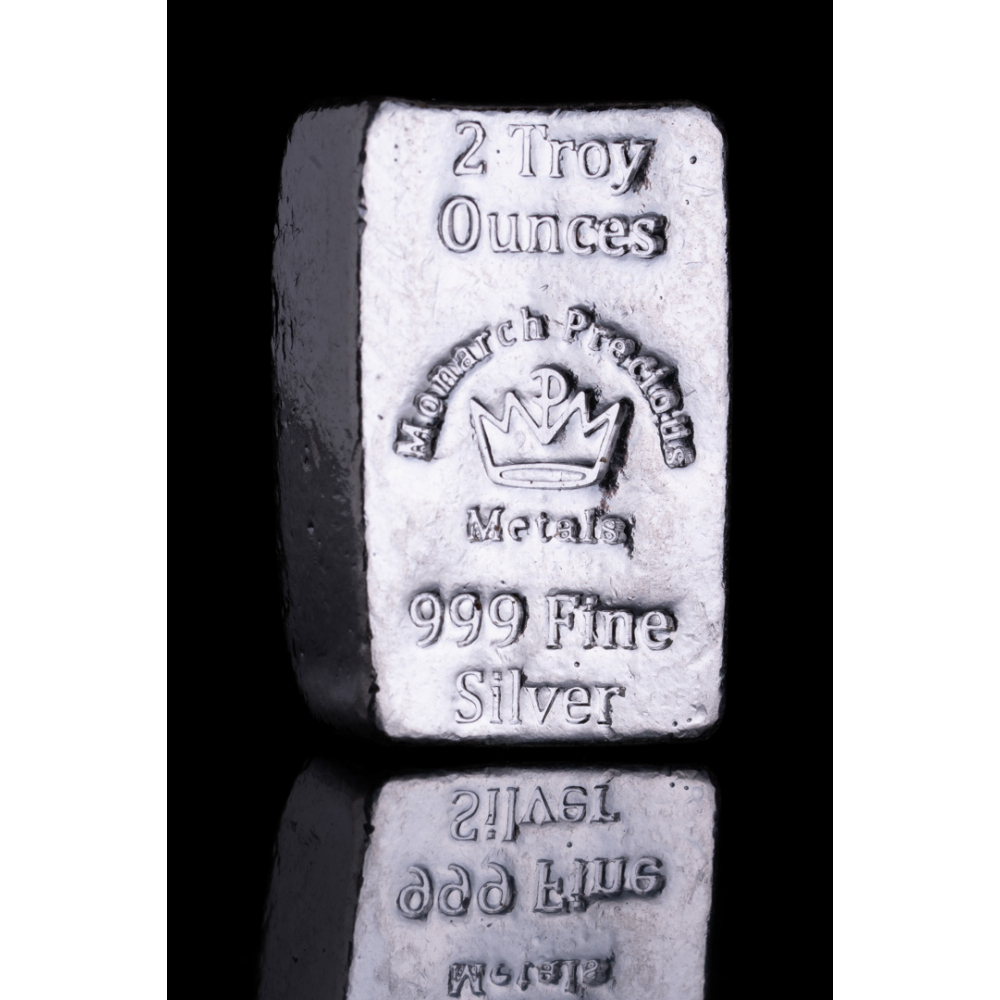 2 oz Monarch Hand Poured Silver Bullion Bar | Pristine Auction