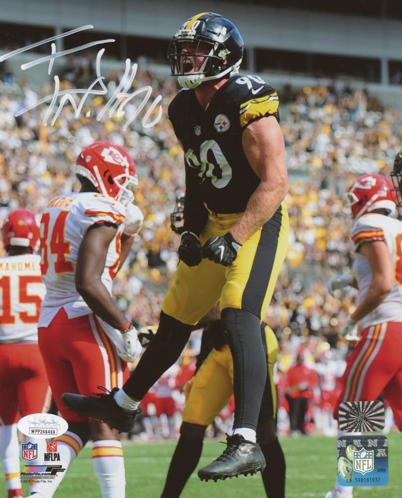 T. J. Watt Signed Pittsburgh Steelers 8x10 Photo (JSA COA & Watt ...