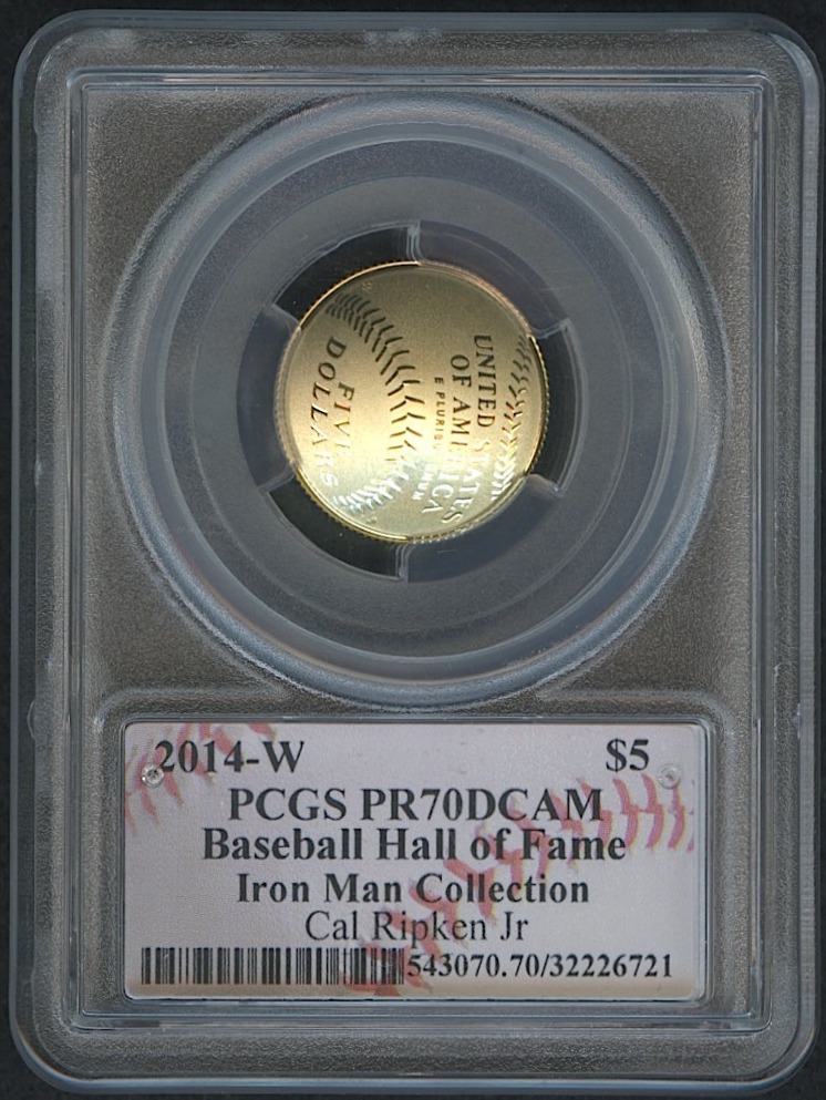 Cal Ripken Jr. Signed Label - 2014-W Baseball Hall of Fame $5 Gold ...