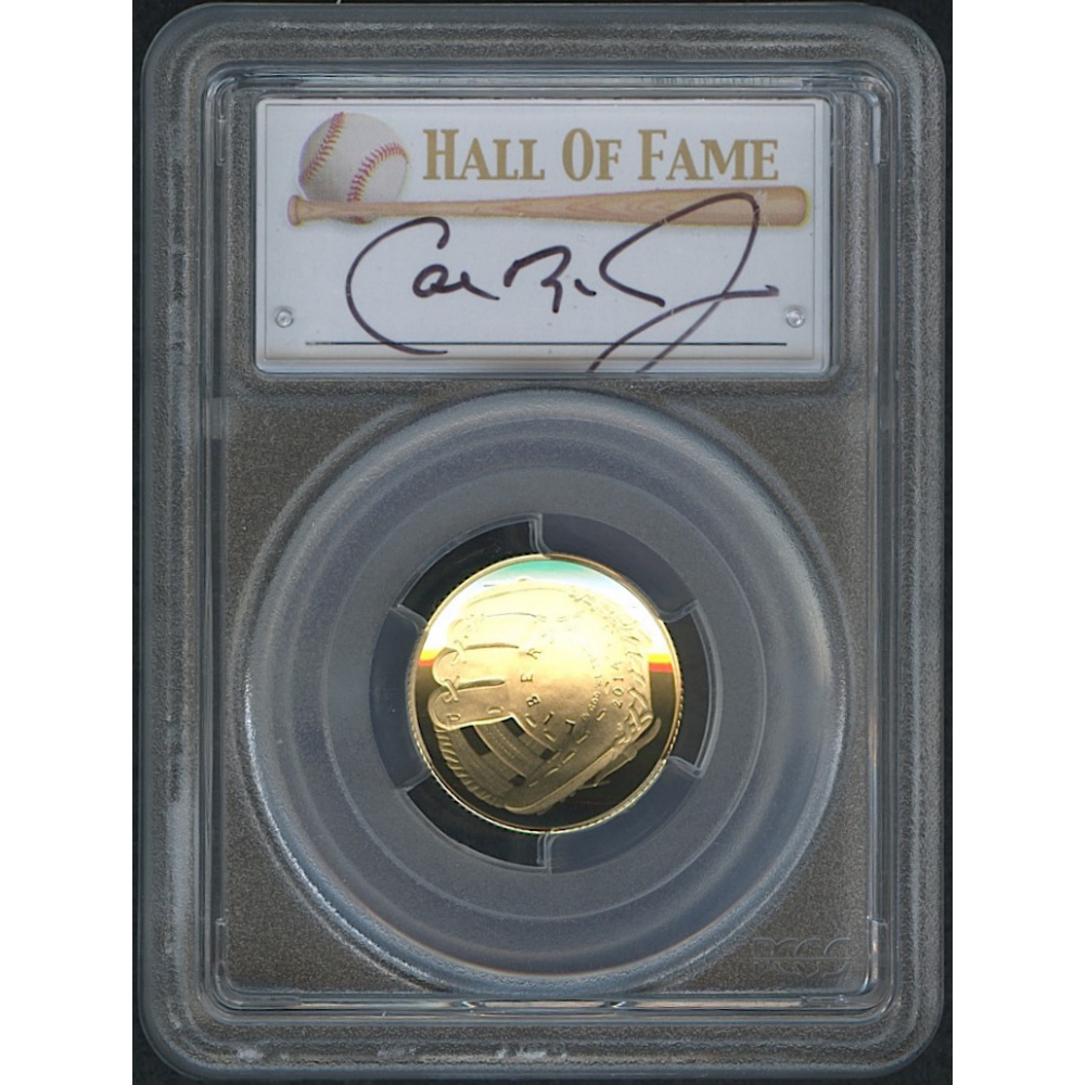 Cal Ripken Jr. Signed Label - 2014-W Baseball Hall of Fame $5 Gold ...