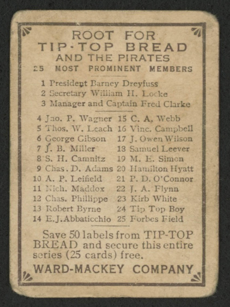 1910 Pirates Tip-Top D322 #6 George Gibson | Pristine Auction