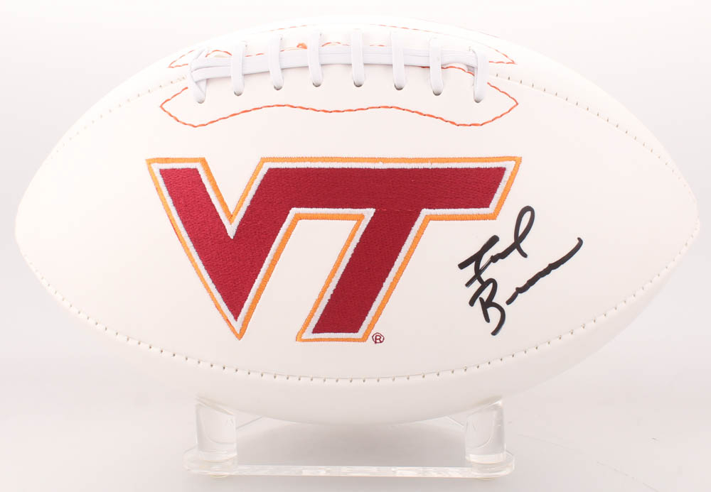 Frank Beamer Signed Virginia Tech Hokies Logo Football (PSA COA ...