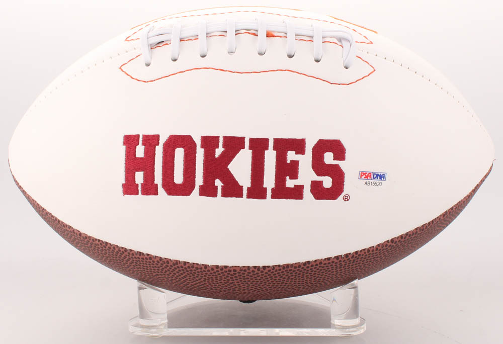 Frank Beamer Signed Virginia Tech Hokies Logo Football (PSA COA ...