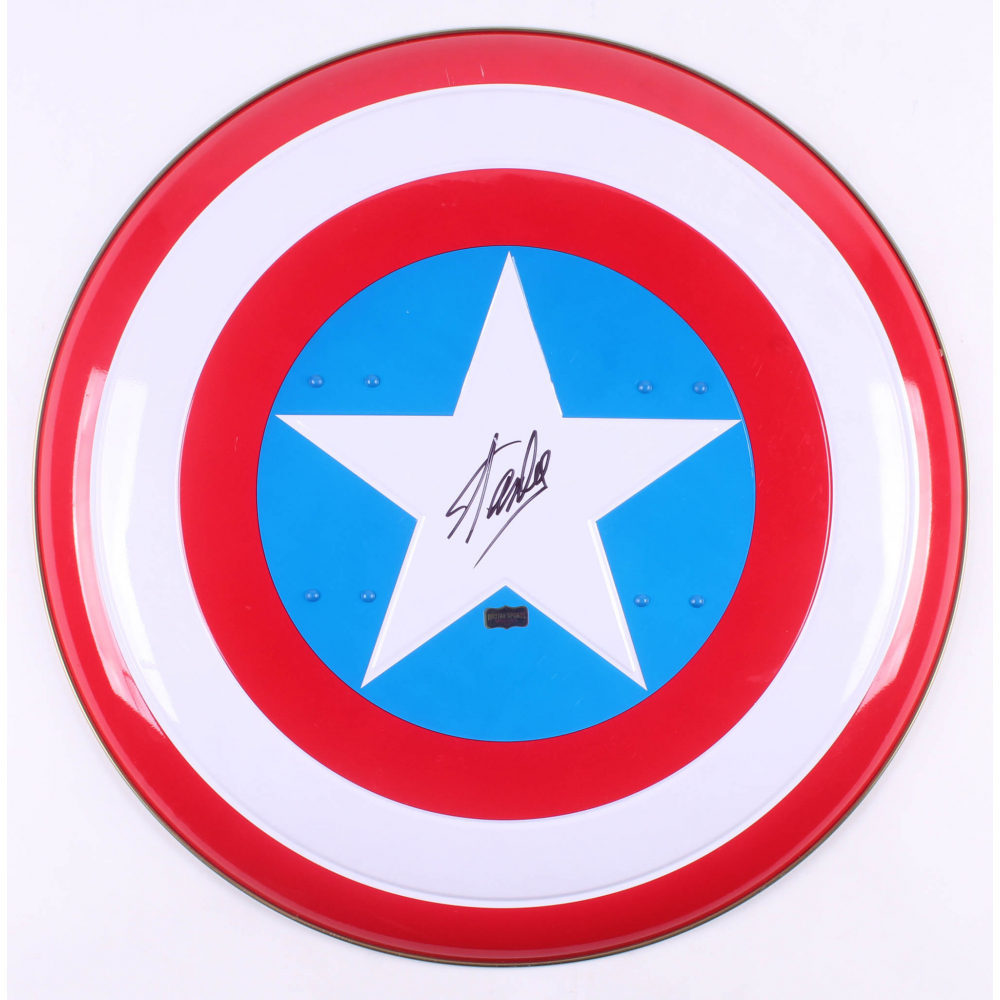 Stan Lee Signed "Captain America" Marvel Authentic Full-Size Metal ...